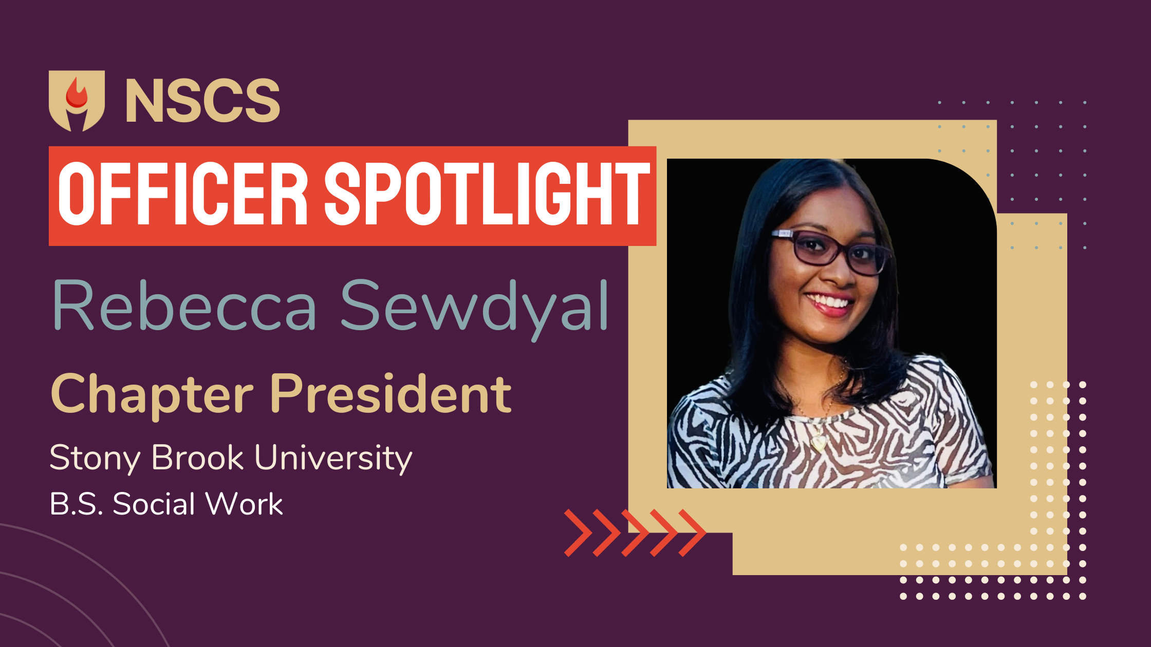 NSCS Chapter Officer Spotlight: Rebecca Sewdyal | NSCS Blog